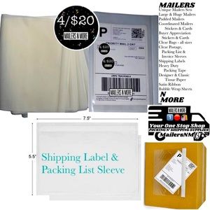 Mailers N More | Office | Ecofriendly Clear Sleeves For Postage Invoice ...